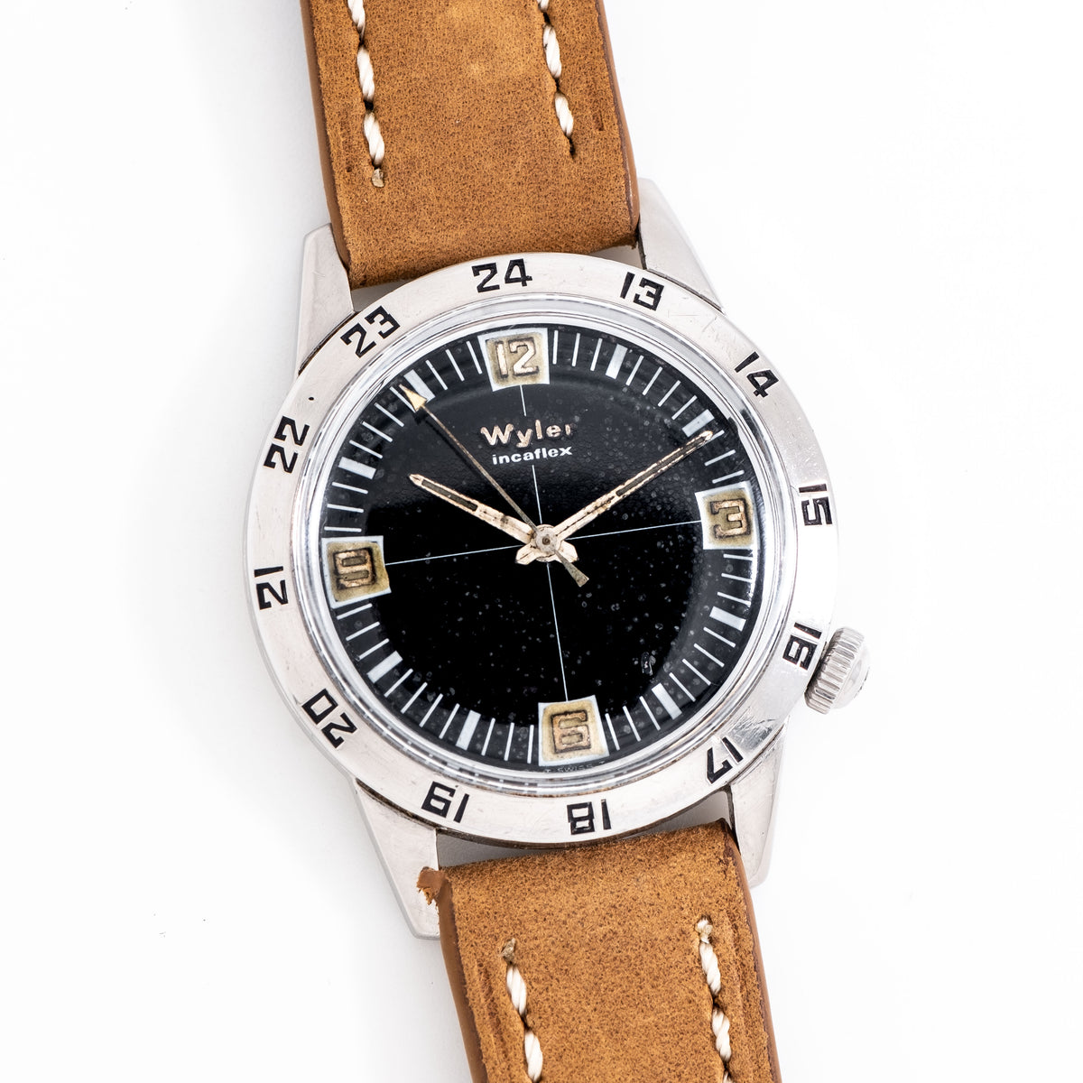 1976 Vintage Wyler Incaflex Stainless Steel Watch (# 14490) – Second ...