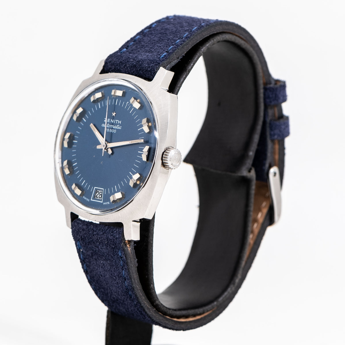 1970's Vintage Zenith 28800 Automatic Stainless Steel Watches (# 15393 ...